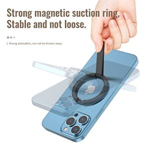 Magnetic Phone Ring Holder Stand for iPhone 13/12 Mini / Pro / Pro Max Magsafe Accessories, Magnetic Collapsible Phone Desk Holder, Removable Mag Safe Phone Desk Holder