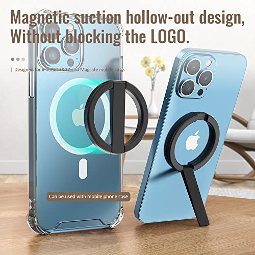 Magnetic Phone Ring Holder Stand for iPhone 13/12 Mini / Pro / Pro Max Magsafe Accessories, Magnetic Collapsible Phone Desk Holder, Removable Mag Safe Phone Desk Holder