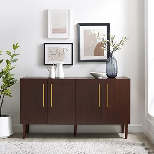 Crosley Furniture Everett Mid-Century Modern Sideboard, Mahogany