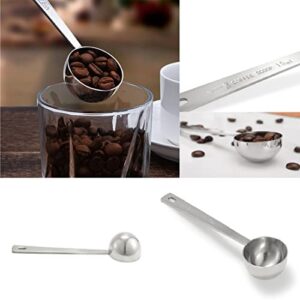 KAZETEC Stainless Steel Coffee Scoops with Long Handle,Stainless Steel 1 Table Spoon,for Coffee Milk Fruit Powder, Measuring Dry and Liquid Ingredients, Cooking Baking(3 Pieces 15 ml)