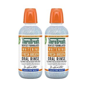 therabreath whitening mouthwash, dazzling mint, dentist formulated, 16 fl oz (2-pack)