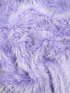 ecoshag™ faux fake fur solid mongolian long pile fabric sold by the yard diy coats costumes scarfs rugs accessories fashion (curly lavender)