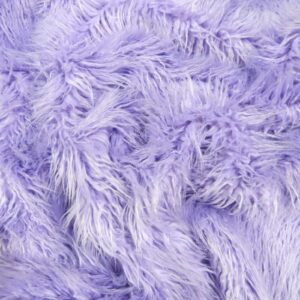 Ecoshag™ Faux Fake Fur Solid Mongolian Long Pile Fabric Sold by The Yard DIY Coats Costumes Scarfs Rugs Accessories Fashion (Curly Lavender)