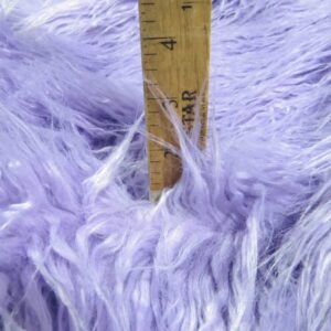 Ecoshag™ Faux Fake Fur Solid Mongolian Long Pile Fabric Sold by The Yard DIY Coats Costumes Scarfs Rugs Accessories Fashion (Curly Lavender)