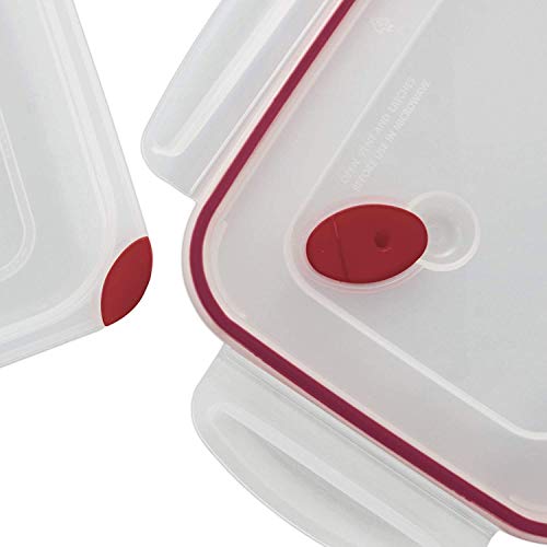 Sterilite 03426604 16.0 Cup BPA Free Rectangle UltraSeal Food Storage Container, For Meal Prep, Leftovers, or Work Lunch, Dishwasher Safe, Red 12 Pack