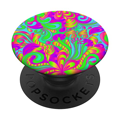 Retro Groovy Trippy Hippie 70s Aesthetic Mushroom Funky Cool PopSockets Swappable PopGrip