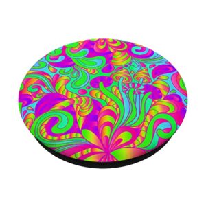 Retro Groovy Trippy Hippie 70s Aesthetic Mushroom Funky Cool PopSockets Swappable PopGrip