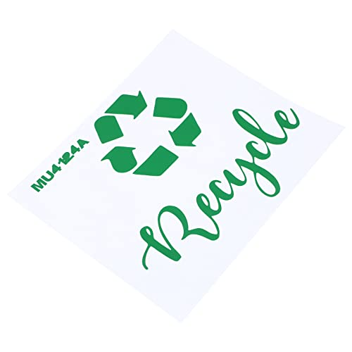 Garbage Waste Decal Recycle Trash Bin Sticker Green: Recycle Sign Decal Classification Labels Trash Recycling Label Sticker Removable Waste Bin Sticker Recycle Compost Stickers