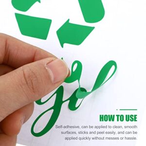 Garbage Waste Decal Recycle Trash Bin Sticker Green: Recycle Sign Decal Classification Labels Trash Recycling Label Sticker Removable Waste Bin Sticker Recycle Compost Stickers