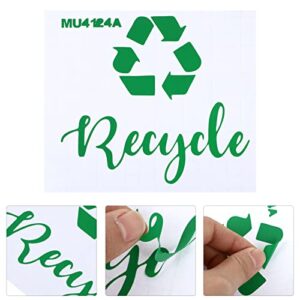 Garbage Waste Decal Recycle Trash Bin Sticker Green: Recycle Sign Decal Classification Labels Trash Recycling Label Sticker Removable Waste Bin Sticker Recycle Compost Stickers