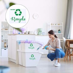 Garbage Waste Decal Recycle Trash Bin Sticker Green: Recycle Sign Decal Classification Labels Trash Recycling Label Sticker Removable Waste Bin Sticker Recycle Compost Stickers