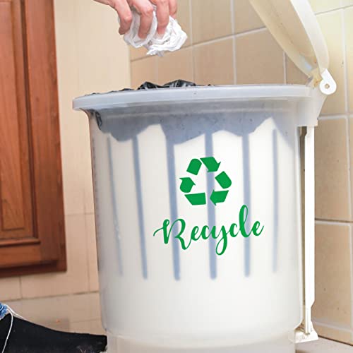 Garbage Waste Decal Recycle Trash Bin Sticker Green: Recycle Sign Decal Classification Labels Trash Recycling Label Sticker Removable Waste Bin Sticker Recycle Compost Stickers