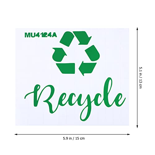 Garbage Waste Decal Recycle Trash Bin Sticker Green: Recycle Sign Decal Classification Labels Trash Recycling Label Sticker Removable Waste Bin Sticker Recycle Compost Stickers