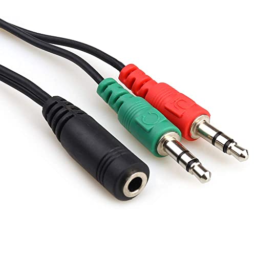 NANYI 3.5mm Combo Audio Adapter, Y Splitter Headphone Splitter Headphone Microphone Adapter for Audio Stereo Headphone