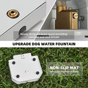 Outdoor Dog Water Fountain Step On, Dog Sprinkler Paw Activated Drinking, Dog Water Fountain with Hose, Easy to Use Pet Drinking Dispenser, Outdoor Fresh Cool Water for Dogs