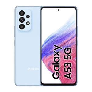 samsung galaxy a53 5g dual a536e 256gb 8gb ram factory unlocked (gsm only | no cdma - not compatible with verizon/sprint) - blue