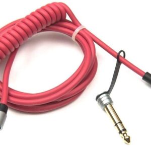 3.5mm &6.5mm Aux Cable Replacement Auxiliary Extension Cord Compatible with Beats by Dr Dre Headphones Solo Studio Pro Detox Wireless Mixr Executive Headset (Red)