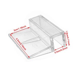 20 Pieces Aquarium Lid Clips 5mm for Rimless Aquarium Acrylic Fish Tank Glass Cover Clip Support Holder