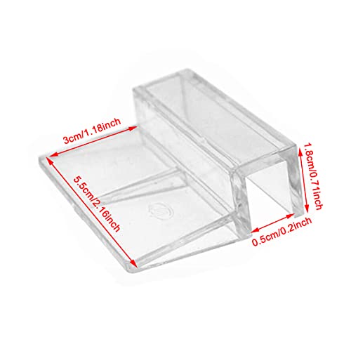 20 Pieces Aquarium Lid Clips 5mm for Rimless Aquarium Acrylic Fish Tank Glass Cover Clip Support Holder