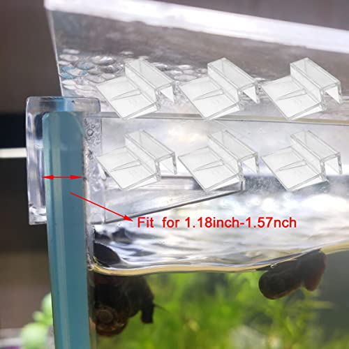 20 Pieces Aquarium Lid Clips 5mm for Rimless Aquarium Acrylic Fish Tank Glass Cover Clip Support Holder