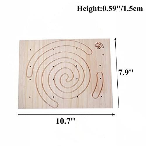 HAICHEN TEC Rabbit Scratch Board - Wooden Foot Pad Mat Bunny Chew Toy Grinding Claws Teeth Natural Wood for Small Animal Rabbit Hamster Chinchilla Guinea Pig Ferret Gerbil Bunny Squirrel Rat (Wood)