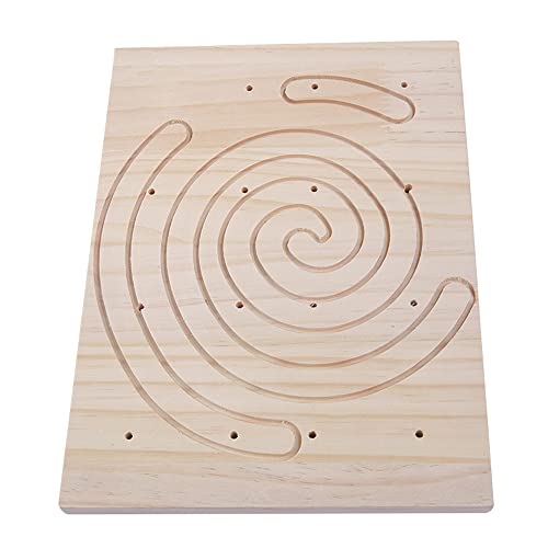 HAICHEN TEC Rabbit Scratch Board - Wooden Foot Pad Mat Bunny Chew Toy Grinding Claws Teeth Natural Wood for Small Animal Rabbit Hamster Chinchilla Guinea Pig Ferret Gerbil Bunny Squirrel Rat (Wood)