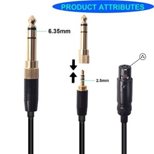 Sqrmekoko Upgrade Cord Replacement for AKG Q701 K712 K240 K240S K702 K141 K171 K181 K271 MK II K241 K175 K275 Pioneer HDJ-2000 Headphones Extension Spring Relief Coiled Audio Cable(5~15ft)