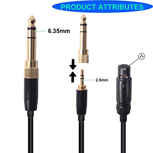 Sqrmekoko Upgrade Cord Replacement for AKG Q701 K712 K240 K240S K702 K141 K171 K181 K271 MK II K241 K175 K275 Pioneer HDJ-2000 Headphones Extension Spring Relief Coiled Audio Cable(5~15ft)