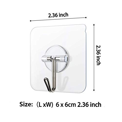 COLOGO Adhesive Hooks 20 Pack 22lb(Max) Adhesive Wall Hooks, Heavy Duty Self Adhesive Hooks for Kitchens, Bathroom, Office