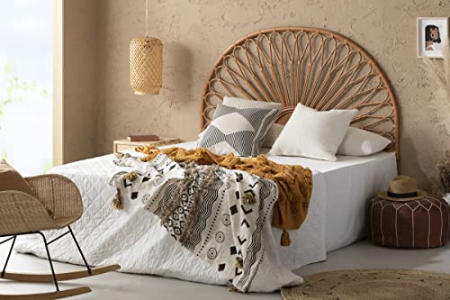 South Shore Balka Rattan Wall-Mounted Headboard, Queen