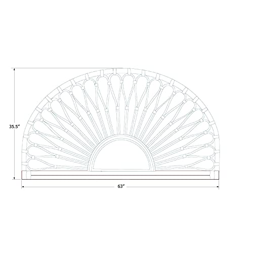 South Shore Balka Rattan Wall-Mounted Headboard, Queen