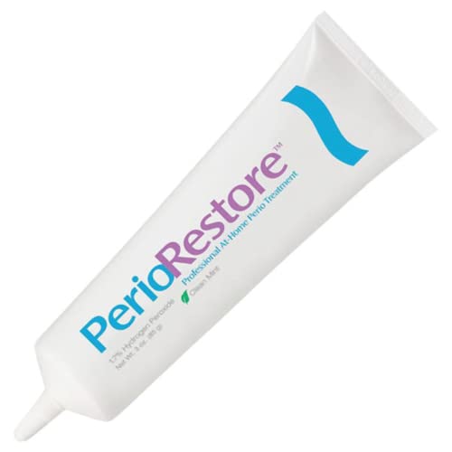 Perio Restore® Gel 3 Ounce Tube; 1.7% Hydrogen Peroxide Oral Cleansing Treatment; Oral Cleansing Gel. Includes Two (2) Trays for Ease of Application. Mint Flavor, at-Home Treatment