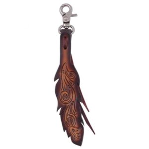 circle y circle y western saddle charm feather design