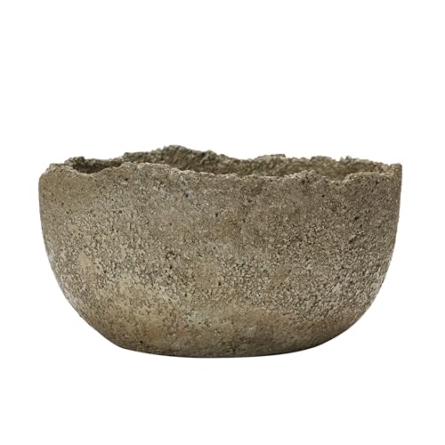 Creative Co-Op Decorative Textured Sandstone Bowl, 9" L x 9" W x 5" H, Brown