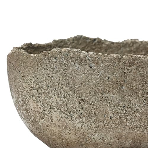 Creative Co-Op Decorative Textured Sandstone Bowl, 9" L x 9" W x 5" H, Brown