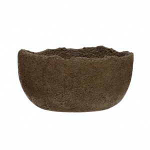 Creative Co-Op Decorative Textured Sandstone Bowl, 9" L x 9" W x 5" H, Brown