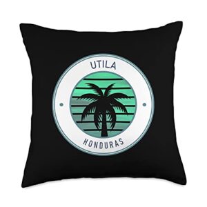 honduras utila design utila honduras throw pillow, 18x18, multicolor