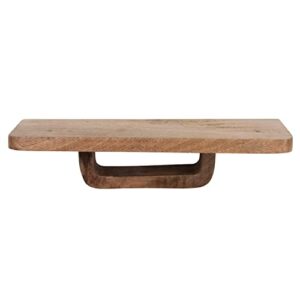 creative co-op mango wood wall shelf, 16" l x 6" w x 4" h, brown