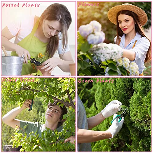 3 Pcs Garden Scissors Floral Shears,Professional Floral Scissors with Comfortable Grip Handle,Premium Garden Pruning Shears for Plants Trimming and Fruit Picking Trimming,Pink