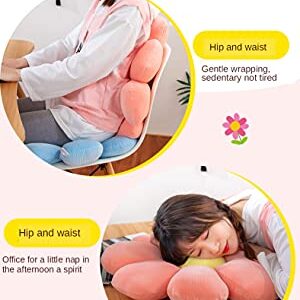 Daisy Petal-Shaped Throw Pillow, Cushion. Suitable for Office, Driving, Sofa, Tatami. Soft and Comfortable, it can be Used as Decoration or as a Gift. (38cm(14.9inch), Green)