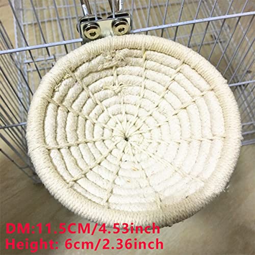 Yamibobo Bird Nest Natural Handmade Rope Weaved Egg Cage for Canary Finch Budgie Bird Breeding Nest House Cage Accessories 4.5inch