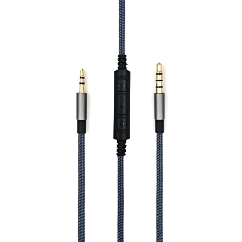 NewFantasia 3.5mm to 2.5mm Male Audio Cable for JBL Tune 710BT, 600BTNC, Live 660NC, 460NC, E45BT E55BT E65BTNC Headphone, Remote Volume Control Mic for Android Smartphones