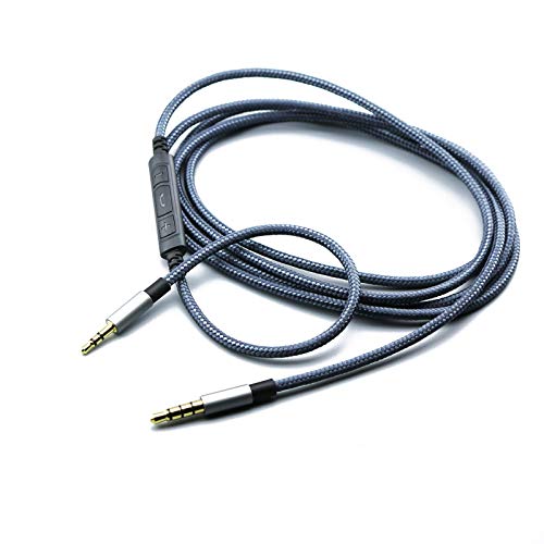 NewFantasia 3.5mm to 2.5mm Male Audio Cable for JBL Tune 710BT, 600BTNC, Live 660NC, 460NC, E45BT E55BT E65BTNC Headphone, Remote Volume Control Mic for Android Smartphones