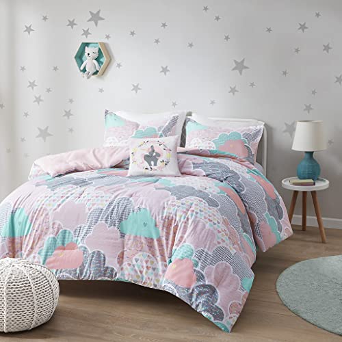 Urban Habitat Kids Comforter Vibrant Fun and Playful Unicorn Print Down Alternative All Season Children Bedding-Set, Girls Bedroom Décor, Twin/Twin XL, Harmony Pink with 1 dec pillow