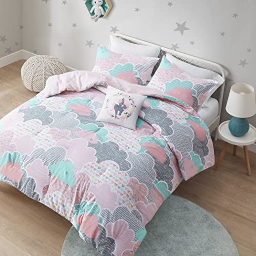 Urban Habitat Kids Comforter Vibrant Fun and Playful Unicorn Print Down Alternative All Season Children Bedding-Set, Girls Bedroom Décor, Twin/Twin XL, Harmony Pink with 1 dec pillow