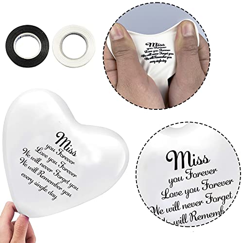 50 PCS White Memorial Balloons Set 40 PCS Memorial Balloons 8 PCS Peace Dove Balloons Funeral Remembrance Balloons 2 Rolls of Ribbons for Condolence Funeral Anniversary Memorial Services