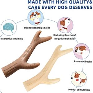 NOUGAT Dog Chew Toy- Dog Toys for Aggressive Chewer- Durable Dog Toys Puppy Teething Chew Toys for Large Size Dogs,Tough Dog Toys Keep Dogs Busy,Suit for Small and Medium Dog,Bacon Flavor (Stick)