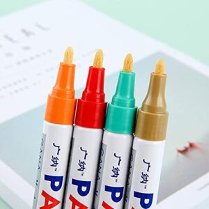 Ryanli Oil Based Paint Marker, White Paint Pen for Art, Quick Dry and Waterproof White Paint Markers Pens for Rock Painting, Stone, Ceramic,Glass,Wood,Tire,Metal,Graffiti 1PCS Orange One-size