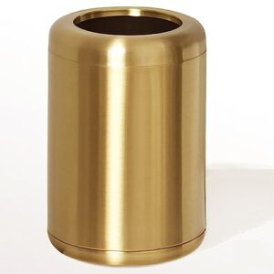 leasylife 10 l/2.6gallon,brass stainless steel trash can,open top wastebasket bin, brass garbage can for bathroom,living room,office,kitchen,bedroom,hotel (gold)