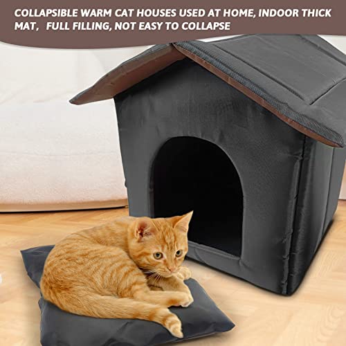 BNOSDM Outdoor Cat Dog Waterproof House Foldable Feral Cat Shelter Pet Tent Nest for Indoor Outdoor Stray Small Animals